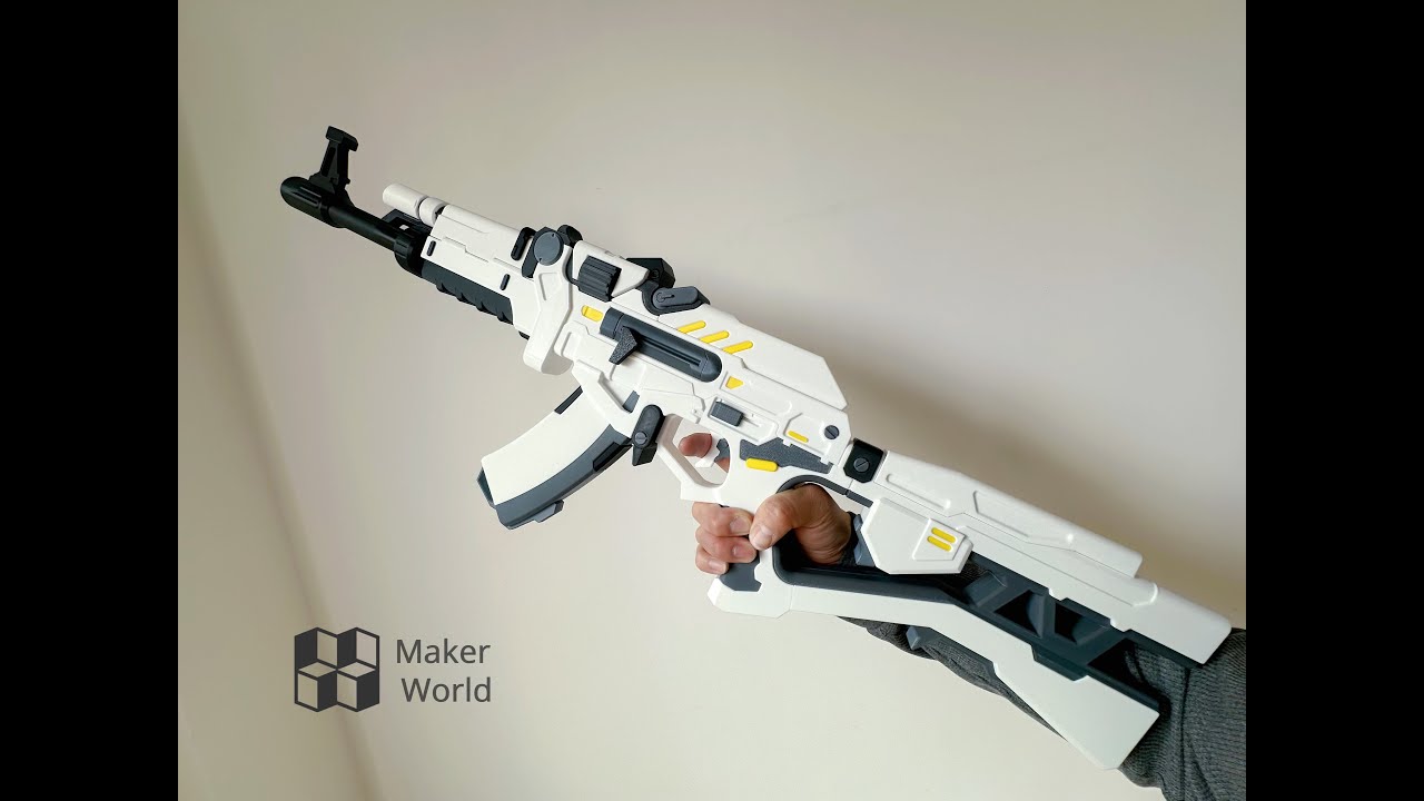 Sci-fi future style AK-47 open-source model - YouTube