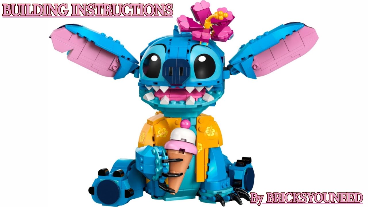 LEGO Disney Set 43249 Stitch Building Instructions - YouTube