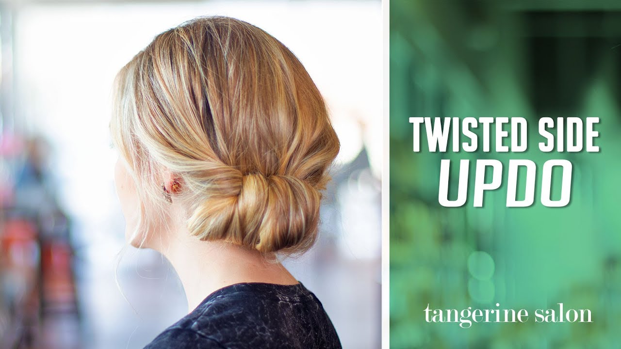 How To Do A Simple Updo - YouTube