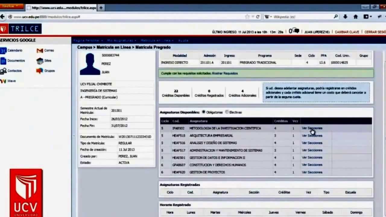Matricula Virtual Trilce UCV TRUJILLO - YouTube