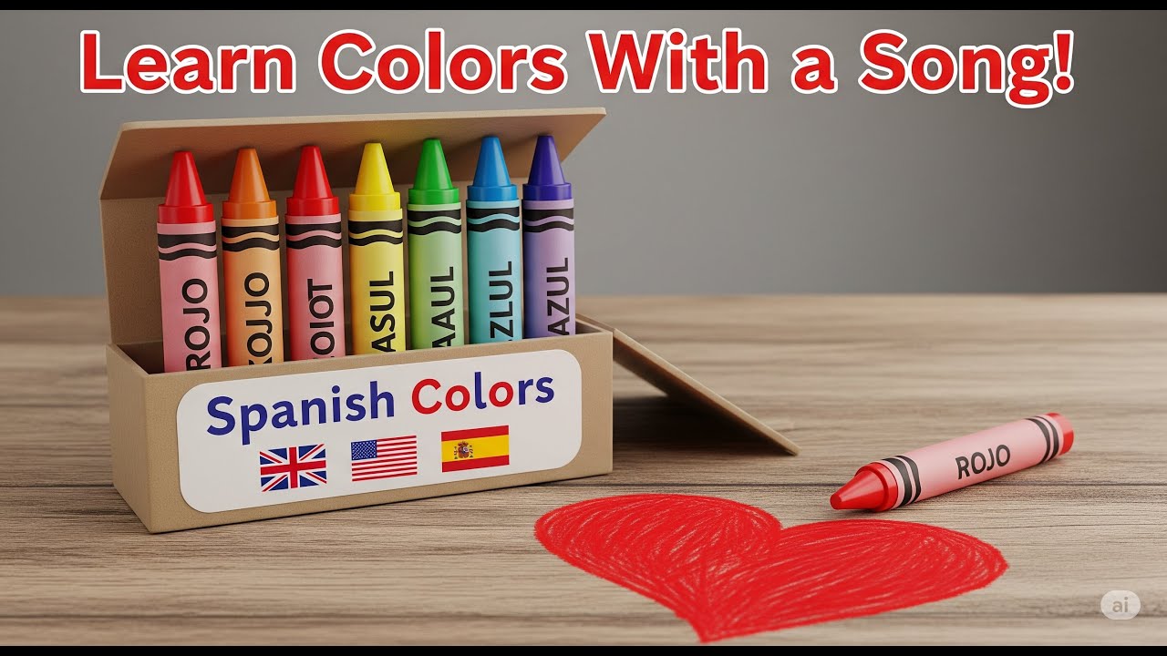 Spanish for Beginners: Learn The Colors (Rojo, Azul, Verde, Amarillo ...