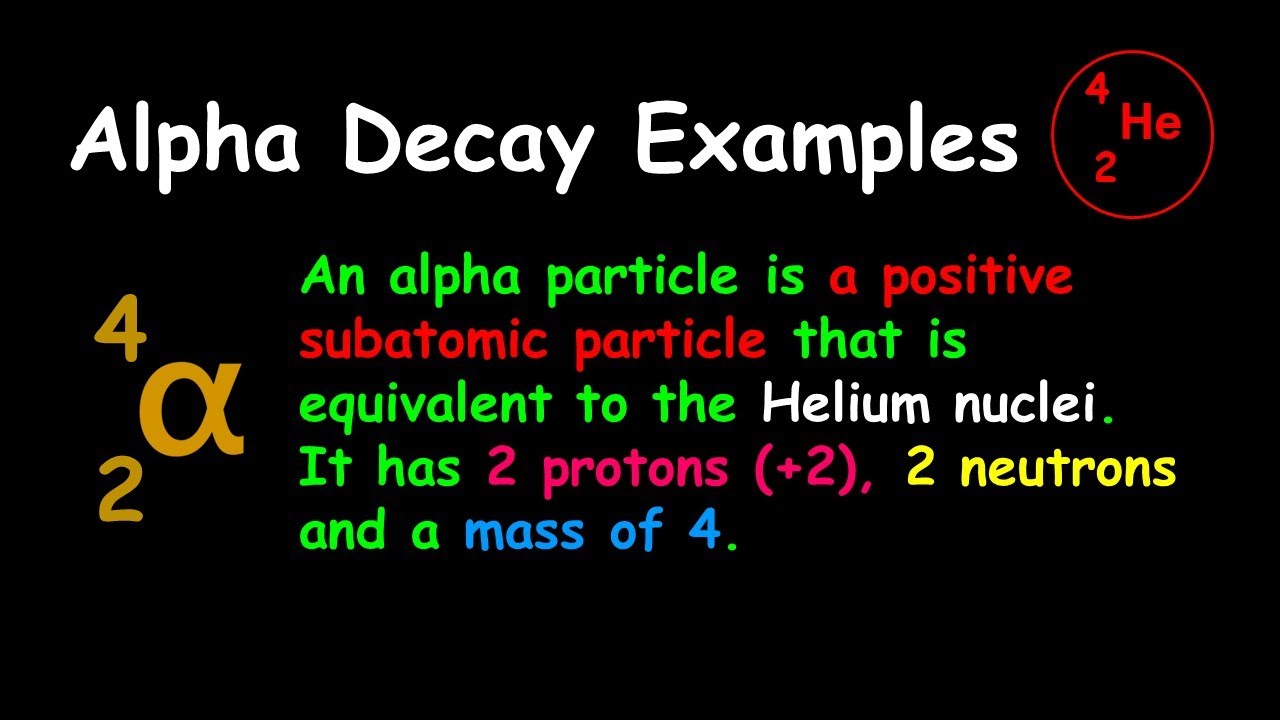 Alpha Decay Examples (Nuclear Reaction) - YouTube