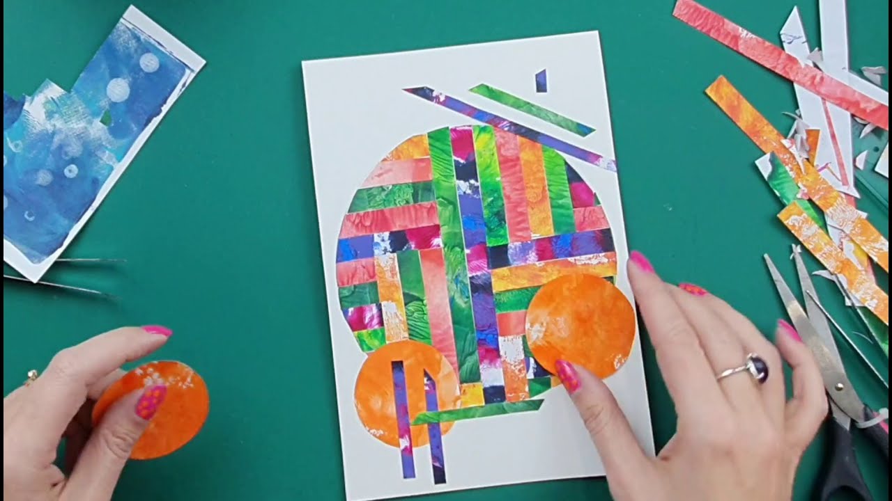 Tutorial #127 -Collage con papeles pintados, versión 1de 4 - How to do ...
