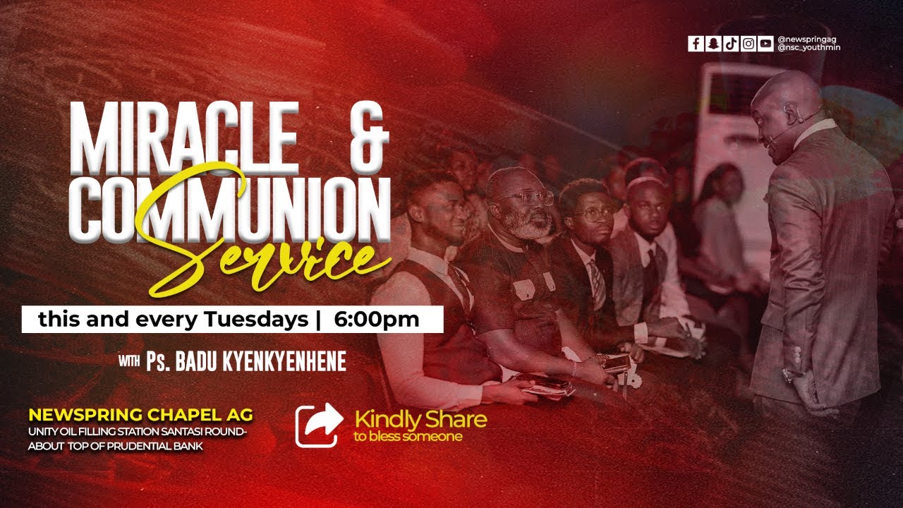 TUESDAY MIRACLE AND COMMUNION SERVICE || 12-08-2025 || NEWSPRING CHAPEL ...