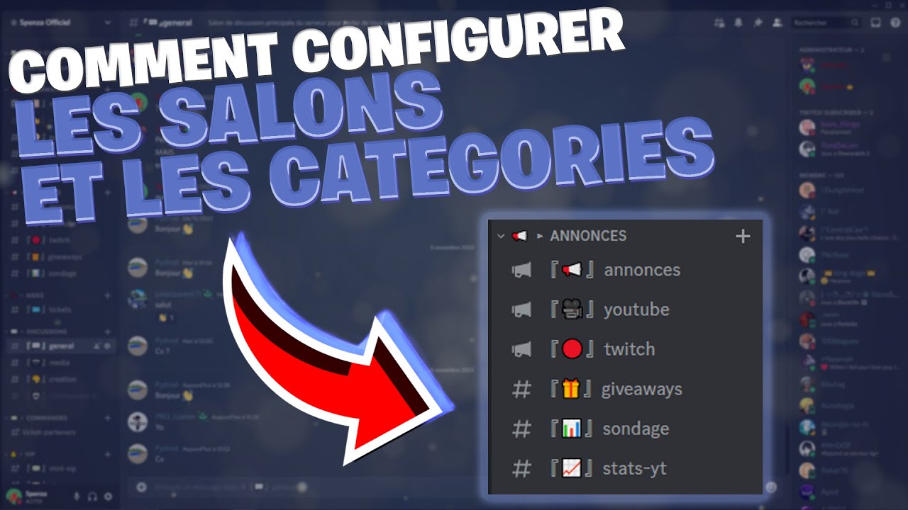 Comment CONFIGURER des SALONS et CATEGORIES sur DISCORD !!! - YouTube
