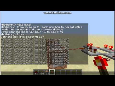 How to make a command block repeat a command - YouTube