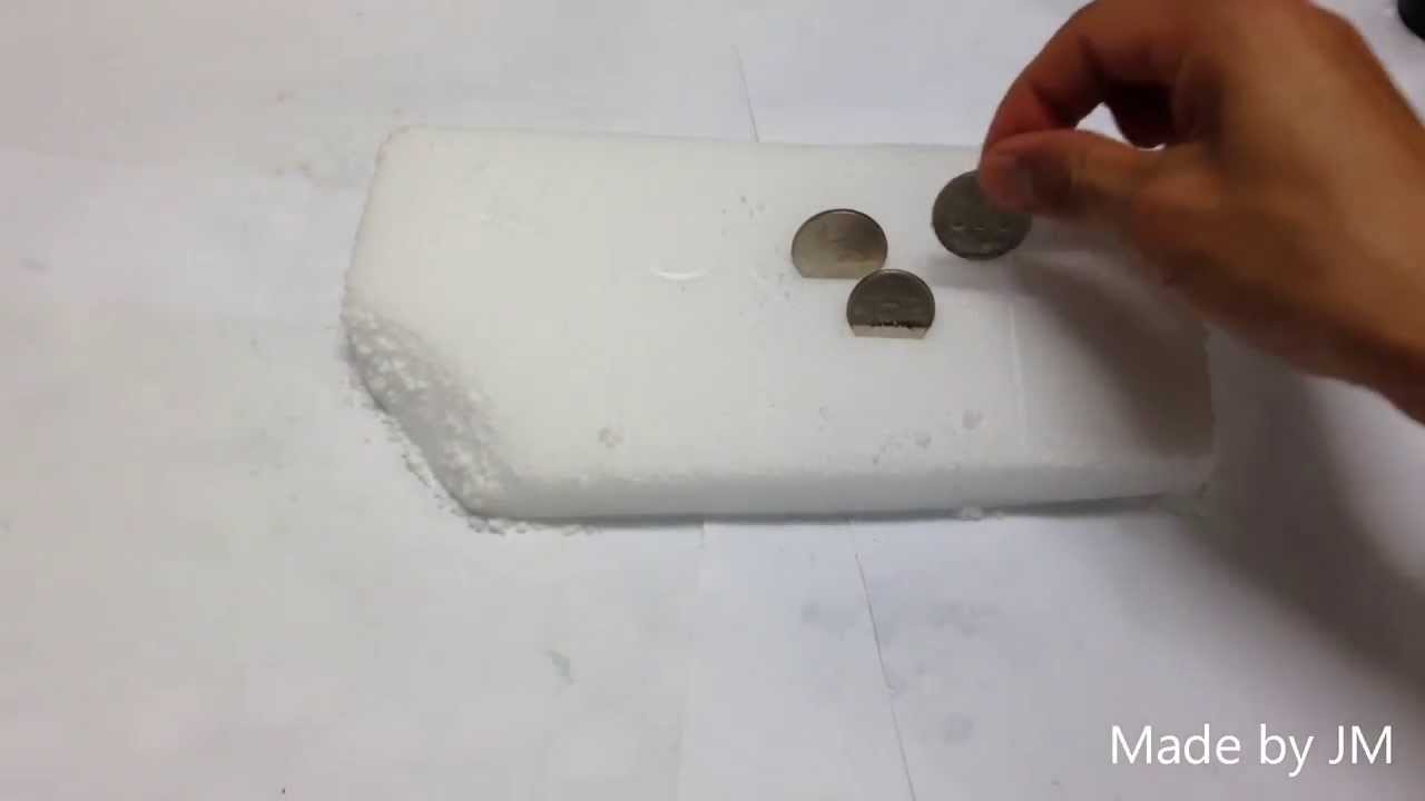 Dry ice and coin - YouTube