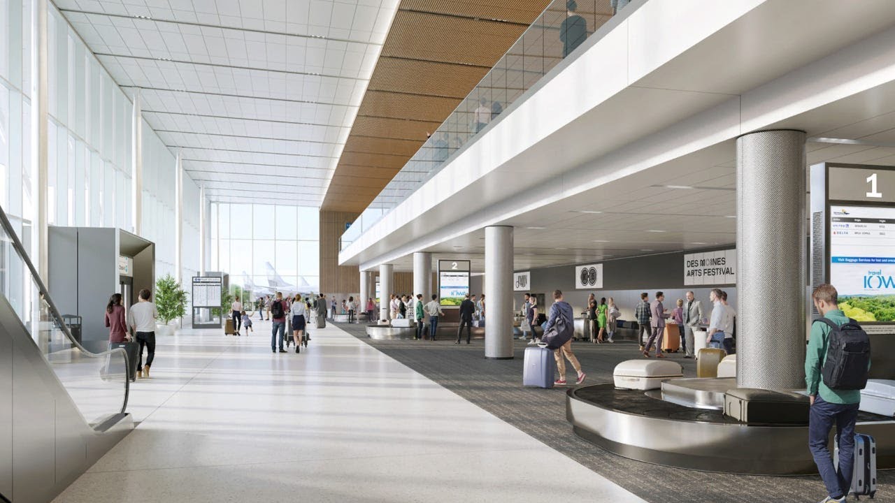 Des Moines Airport's new terminal to open next January - YouTube