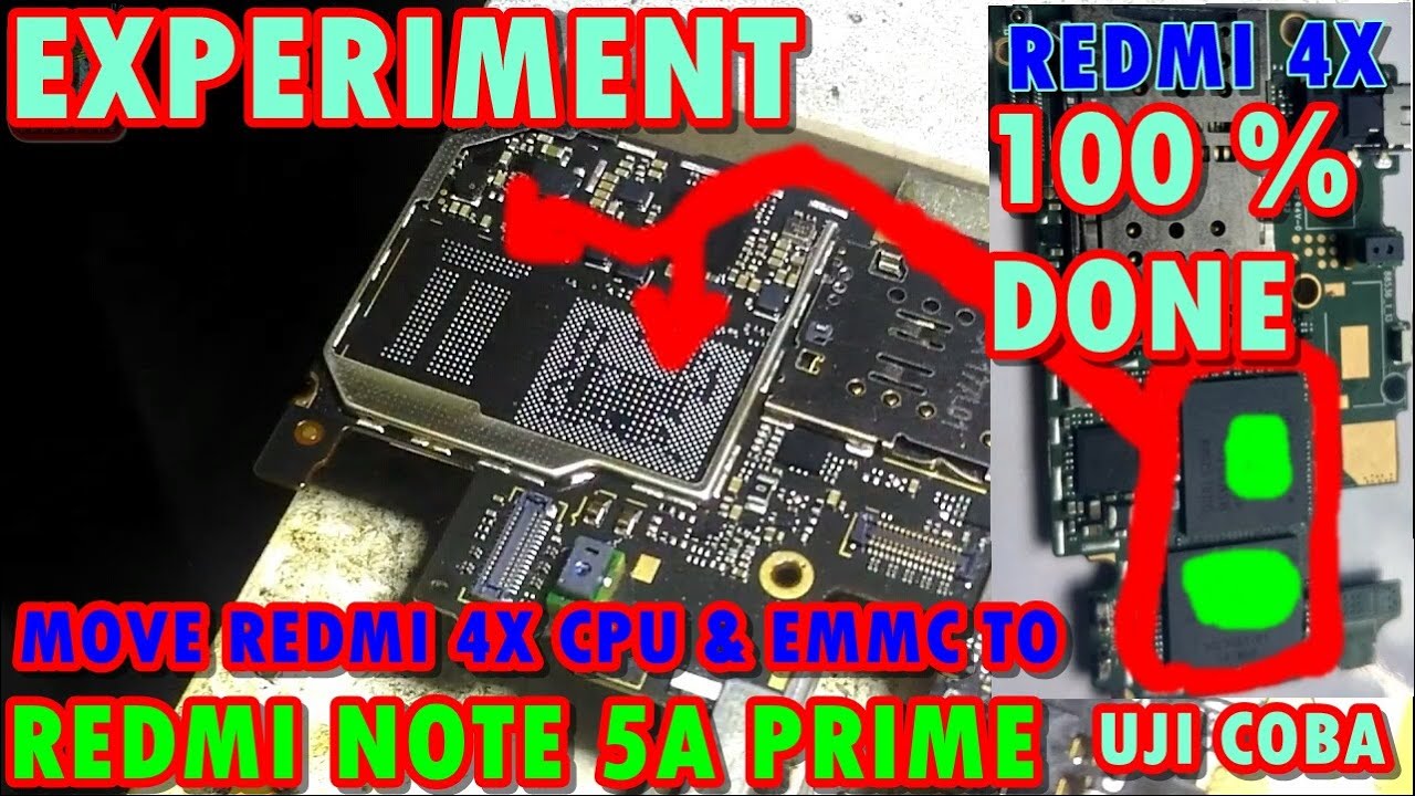 EXPERIMENT,REDMI NOTE 5A PRIME MDT6S MSM 8940 MENGGUNAKAN CPU REDMI 4X servis hp ksh phone ...