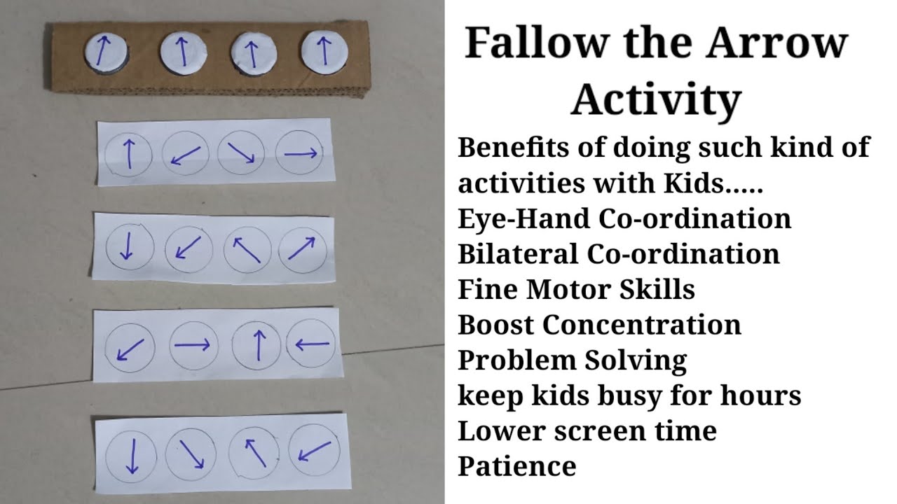 Follow the Arrow Game #Finemotorskills Activity #attention #focus # ...
