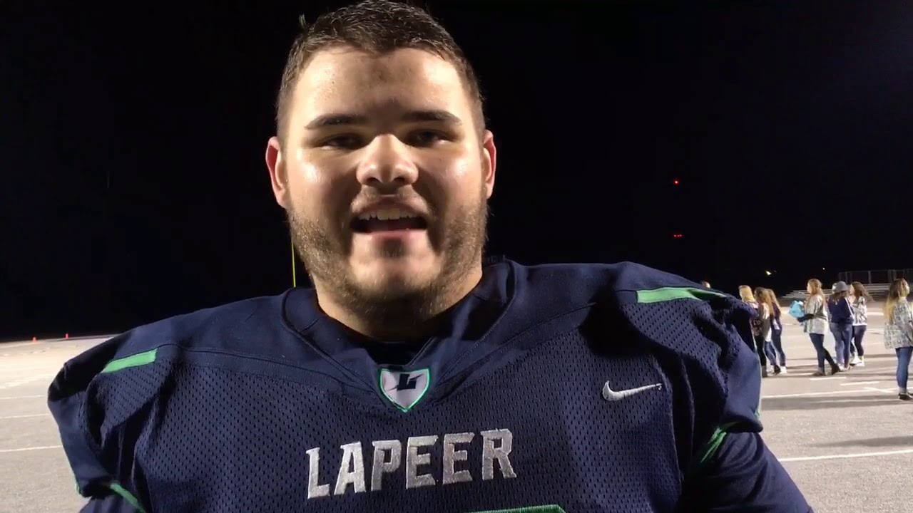 Lapeer's Jacob Jones speaks to strength of offensive line - YouTube