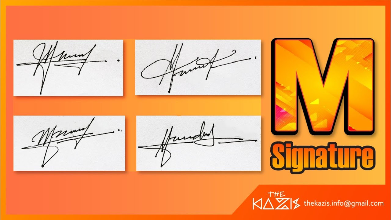 M Signature in Different Styles | How to make M Signature | - YouTube