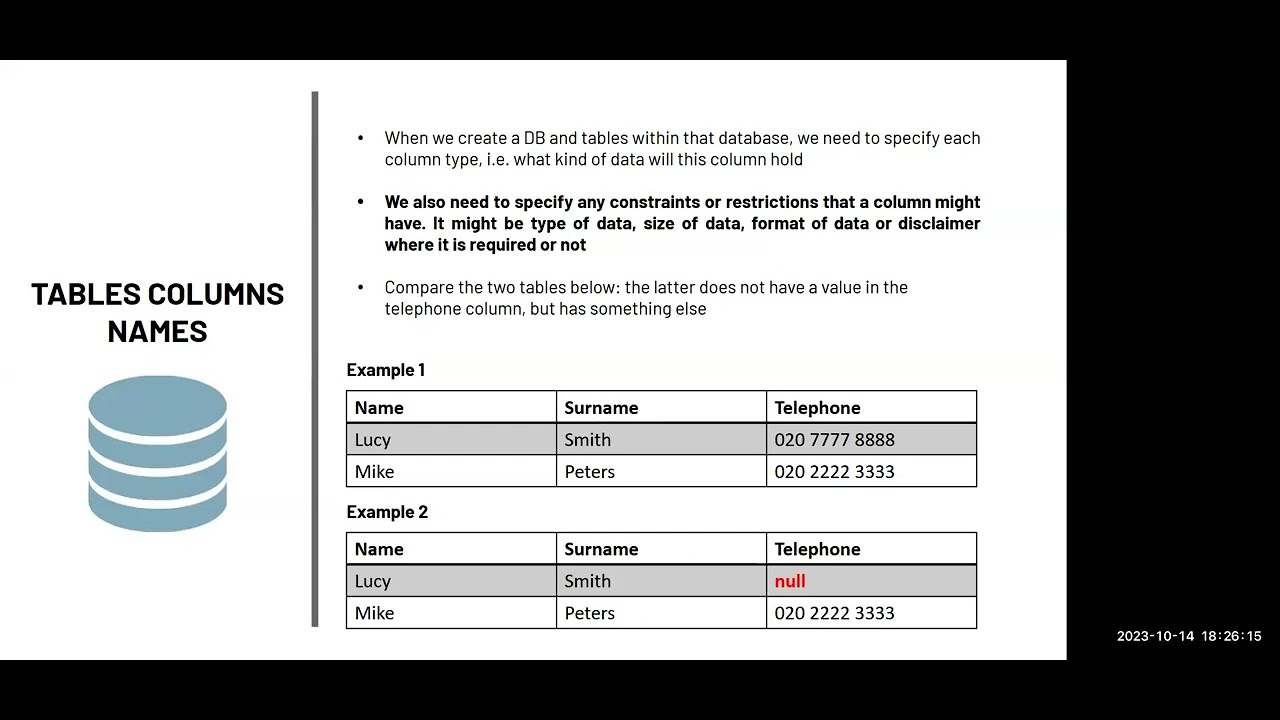 Databases and Introduction to SQL - Part 2 - YouTube