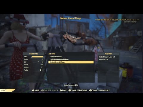 Mutant Hound Chop Recipe Changes in Fallout 76 : New Cooking Insights ...