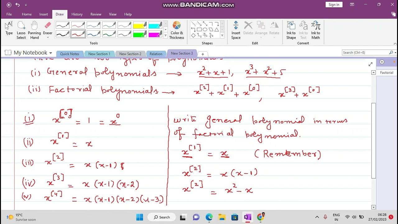 Factorial polynomial - YouTube