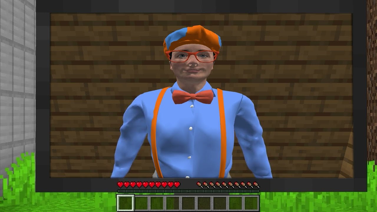 JJ and Mikey Watching SCARY BLIPPI on CAMERAS in Minecraft - Maizen JJ Mikey - YouTube