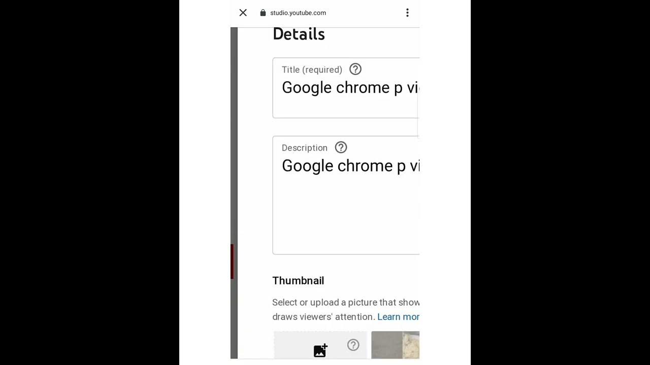 How to chrome browser YouTube video uploading problem - YouTube