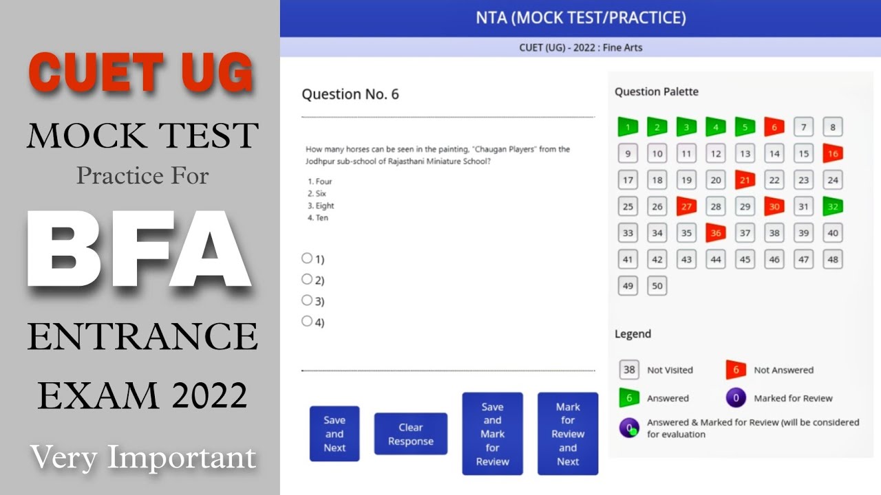 CUET UG Mock Test / Practice | BFA CUET Mock Test 2022 | BFA Entrance ...