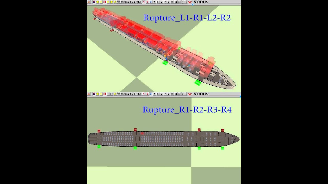 Aircraft evacuation - comparing two exit configurations - YouTube