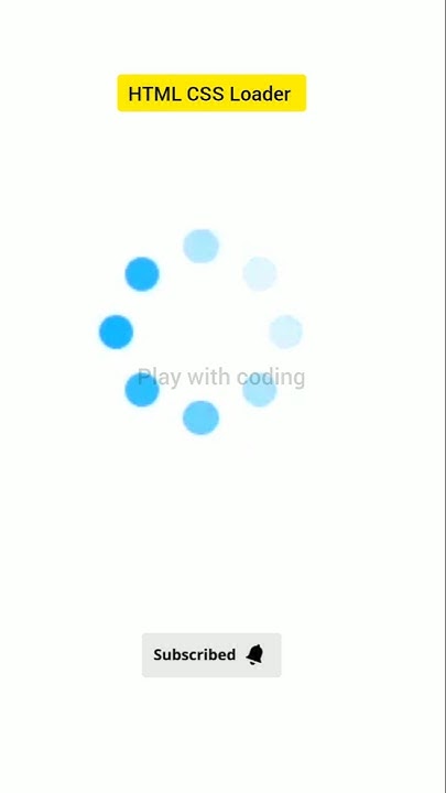 Amazing 🤩 Loader In Html Css Coding Htmlcssprogramming Loader Htmltutorial Youtube