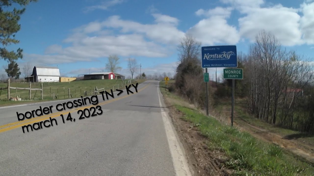 🚲 Crossing the border from Tennessee to Kentucky- March 14, 2023 - YouTube