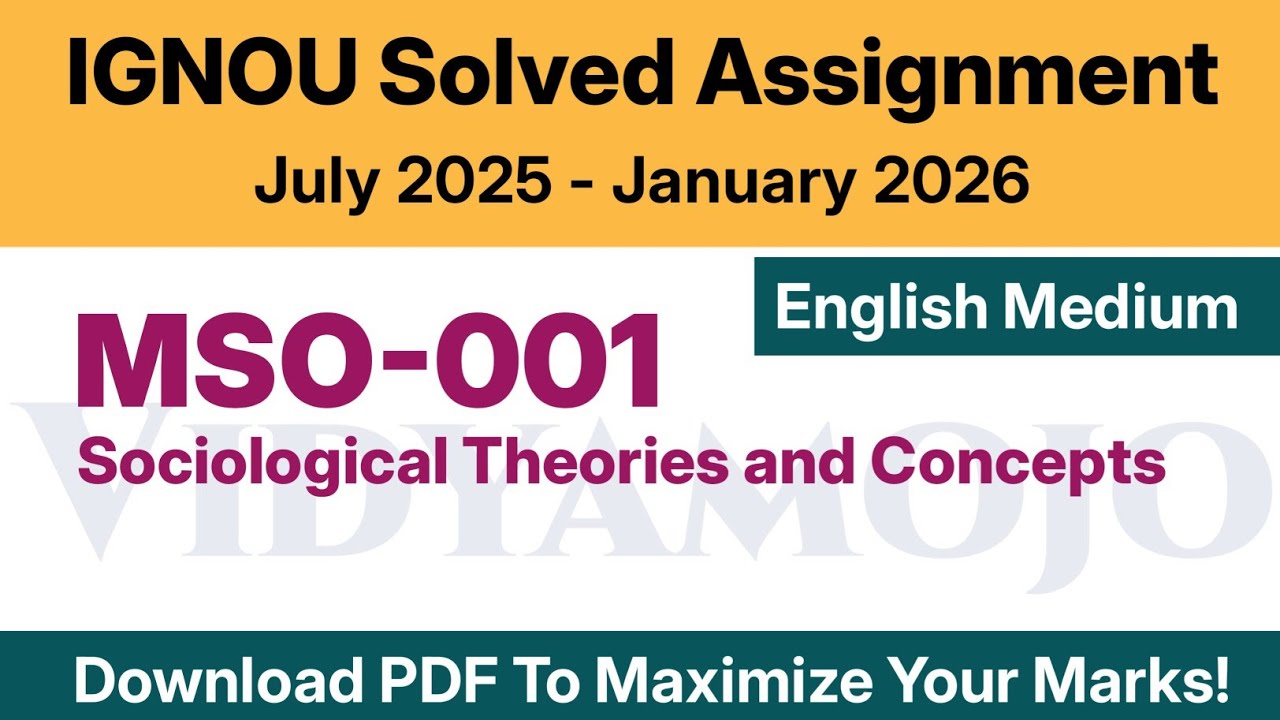 IGNOU MSO 001 Solved Assignment 2025-26 English Medium PDF Download ...
