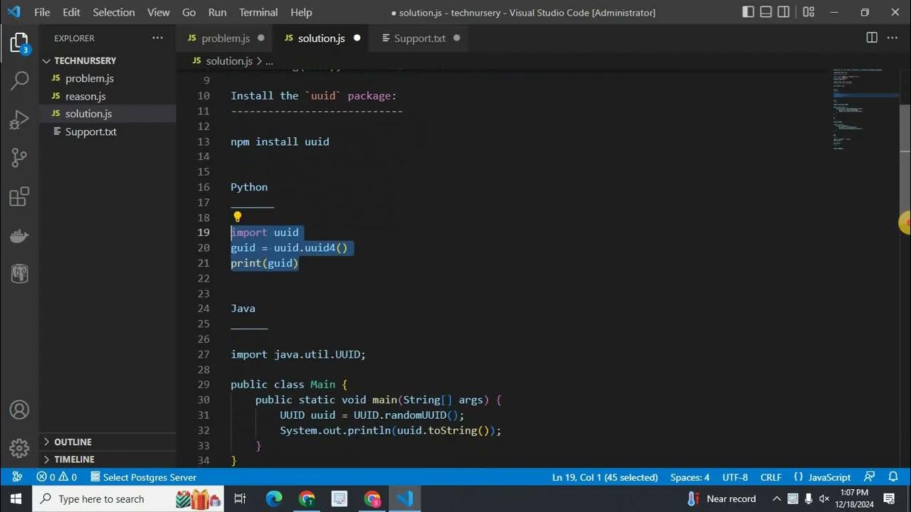 How to Generate a GUID/UUID: Simple Examples in JavaScript, Python, Java, and More - YouTube