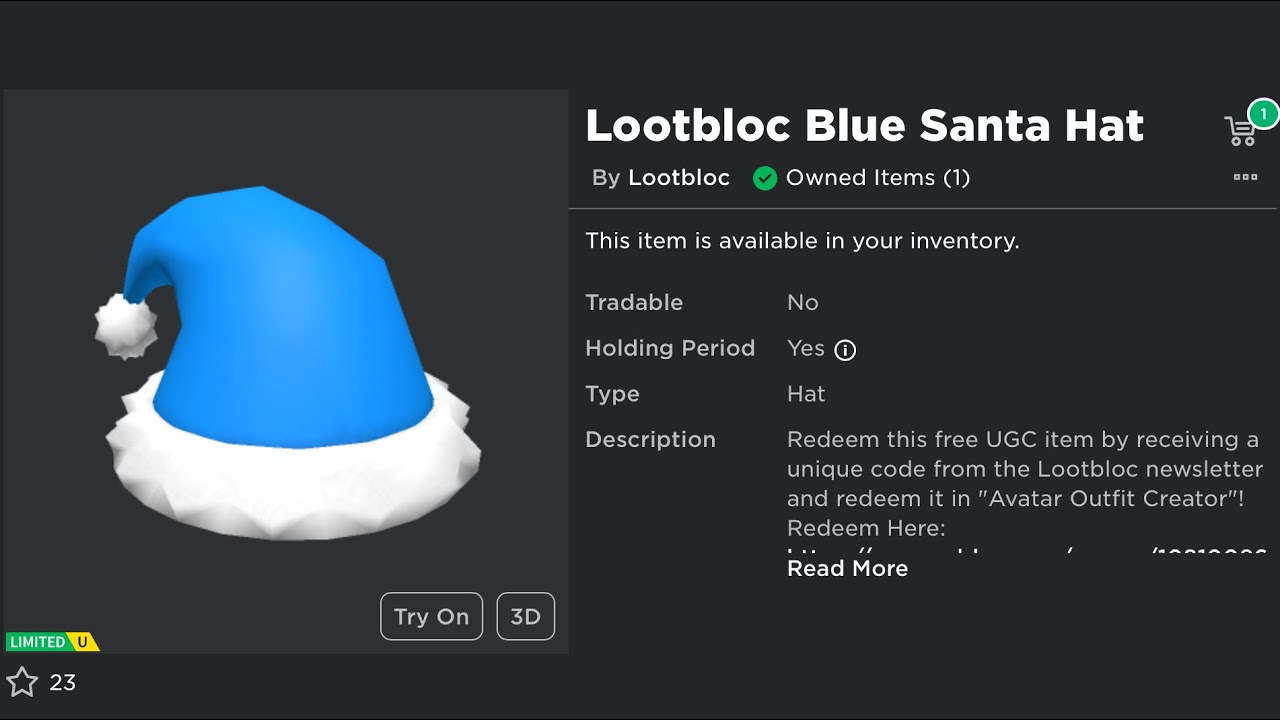 SNIPING BLUE LOOTBLOC SANTA HAT!!! SERIAL #792 - YouTube