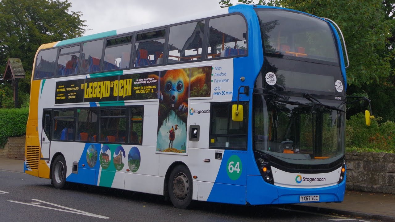 Full Ride: Bus Route 64 Alton - Winchester. Stagecoach Enviro400 MMC ...