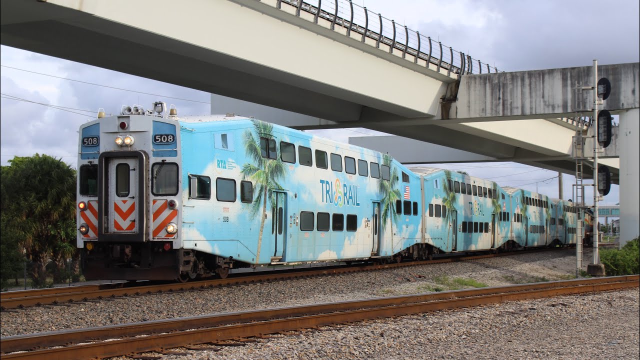 Northbound Tri-Rail Heads Outta Miami with CabCar 508 and an AMAZING ...
