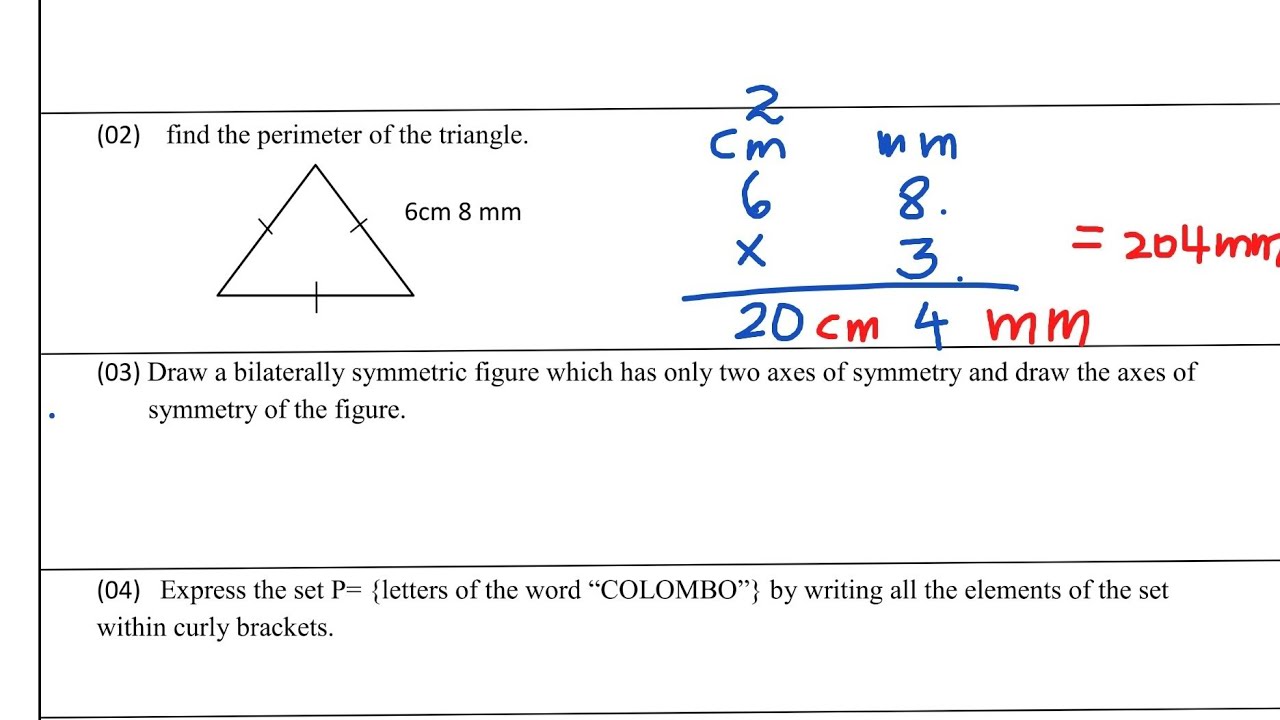 Equilateral Triangle | 🔺️ Perimeter of a Triangle | Exam Paper Revision ...