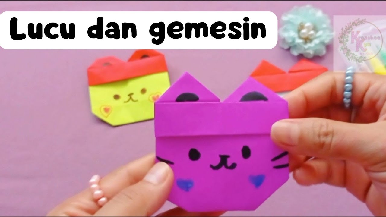 DIY - Origami - Tutorial membuat amplop imut dan lucu kucing dan ...
