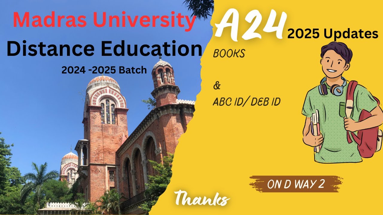 2025 Madras University distance edu Important updates #madrasuniversity ...