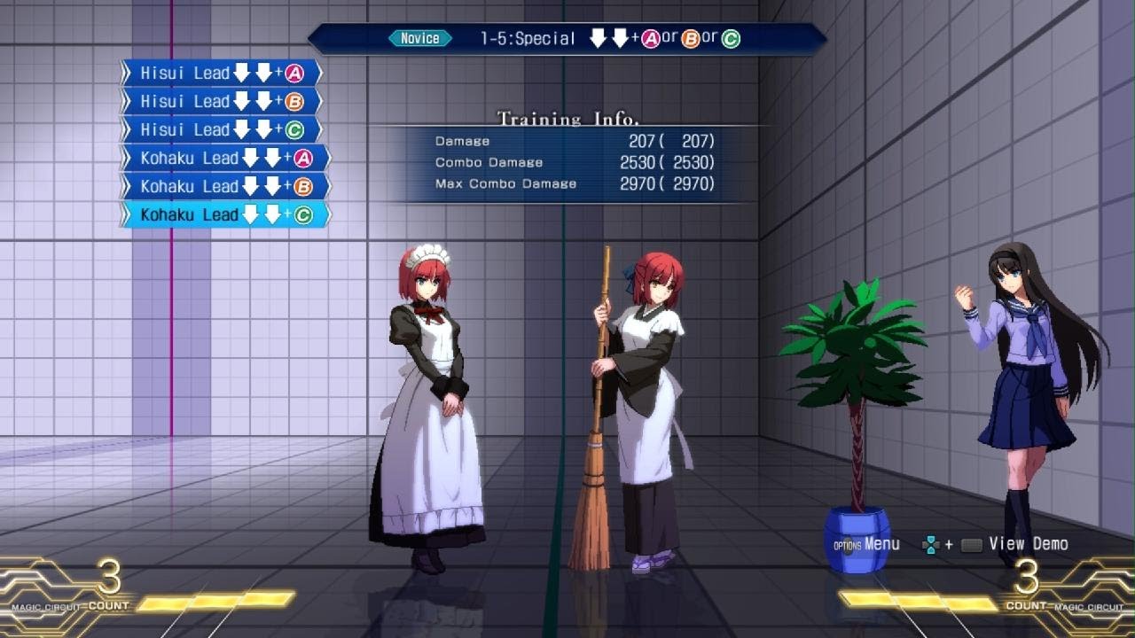 Kohaku & Hisui Moveset Showcase! Specials/Buttons Melty Blood: Type ...