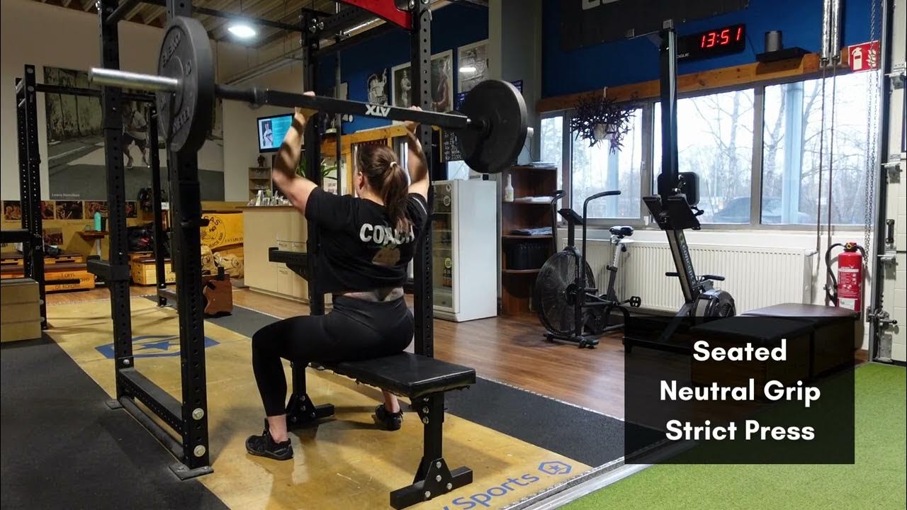 Seated Neutral Grip Strict Press - YouTube
