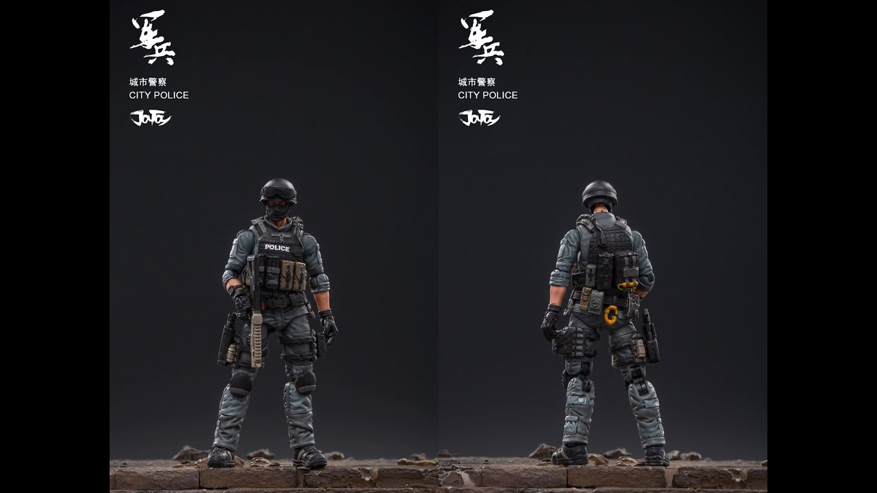 JoyToy 1:18 City Police Riot Force Figure B - YouTube