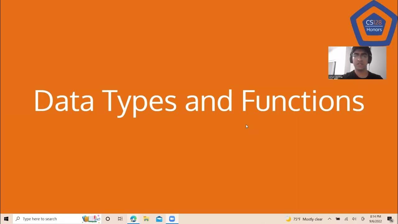 Functions, Vectors, and Data Types - CS 128 Honors Lecture 3 - YouTube