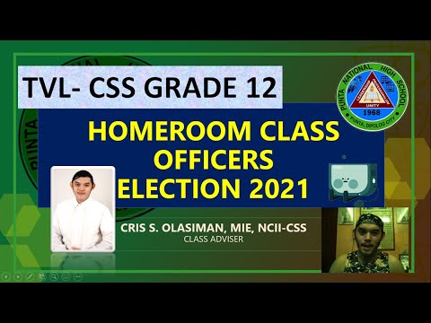 HOMEROOM CLASS OFFICERS ELECTION 2021 - YouTube