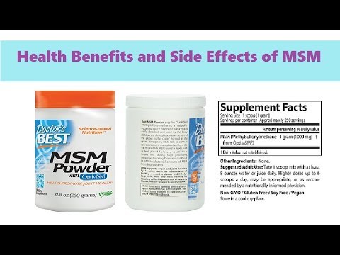 Health Benefits And Side Effects Of Msm Supplement - YouTube