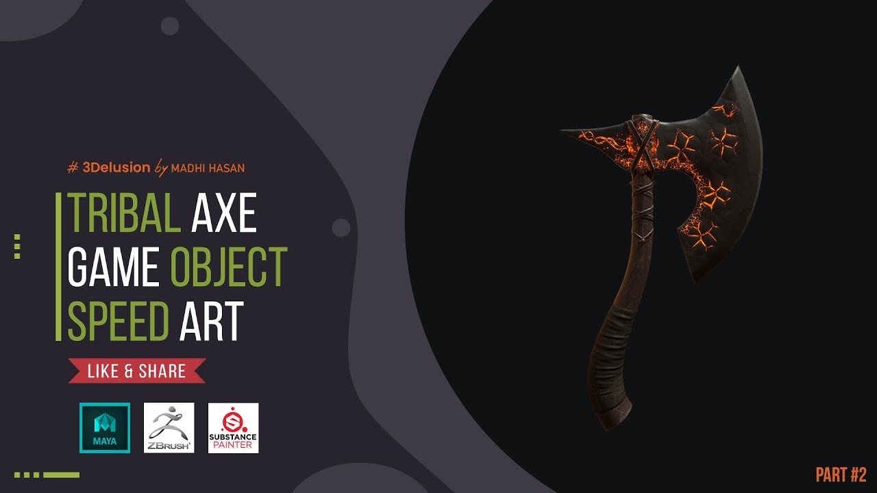 Stylized Axe Game Object Modeling - Speed art | Part-2 - YouTube