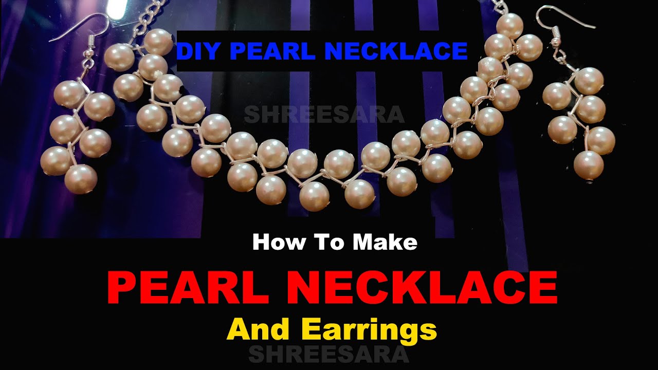 How To Make Pearl Necklace (DIY PEARL NECKLACE) - YouTube