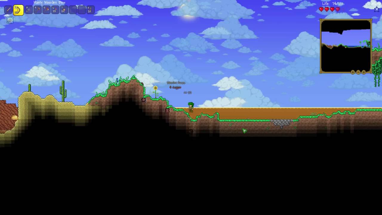 Terraria Part 2 - Exploring a snow biome! - YouTube