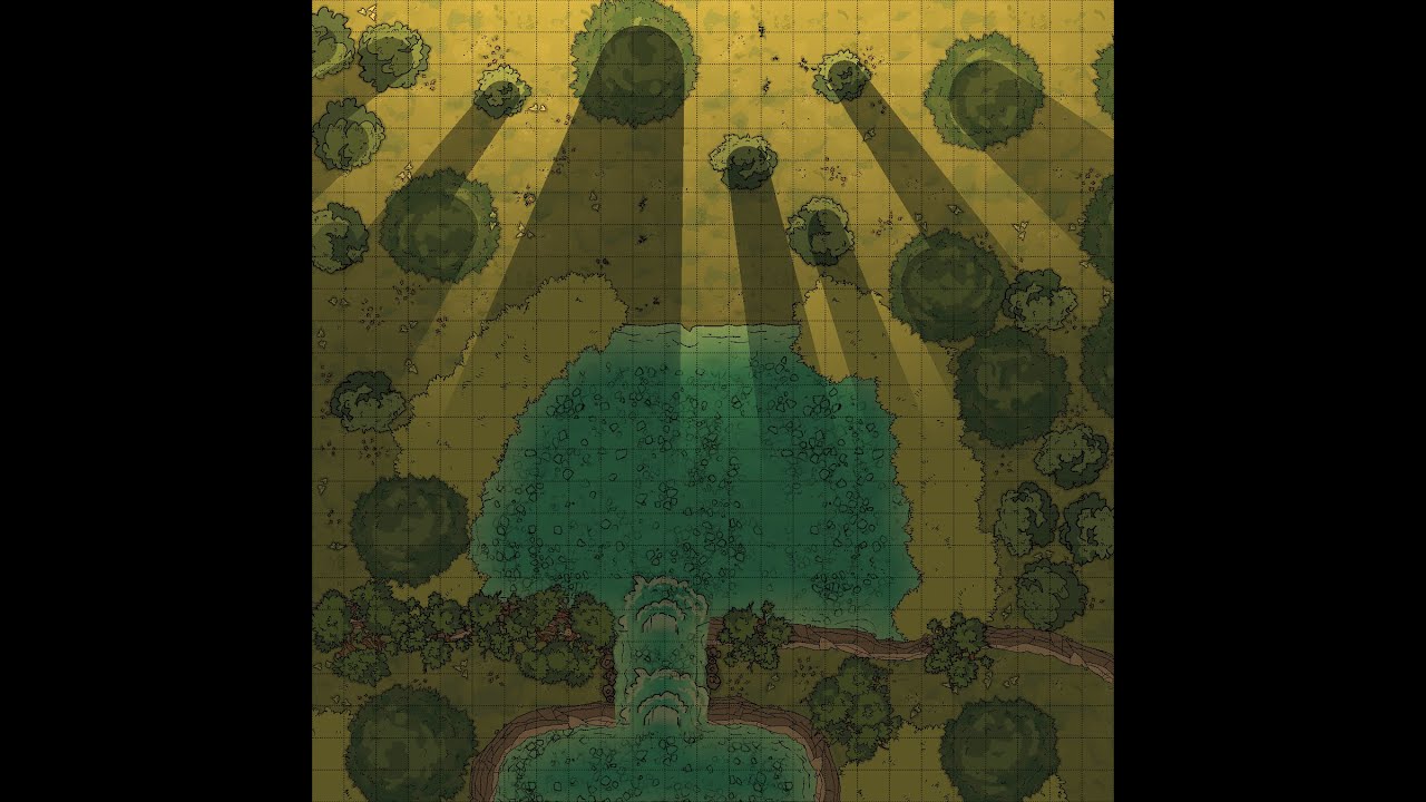 Dungeondraft: Waterfall in a Forest - YouTube