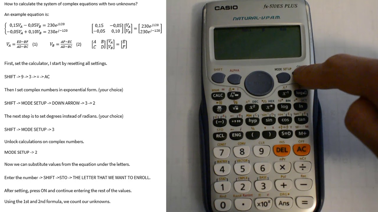 How To Solve Complex System Of Equations With Two Unknowns Using CASIO Fx 570 PLUS YouTube how-to-solve-complex-system-of-equations-with-two-unknowns-using-casio-fx-570-plus-youtube
