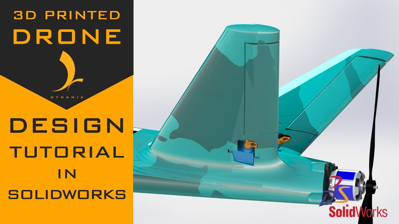 DIY 3D Printed Drone Design In SolidWorks (Part 12: Tail And Elevator ...