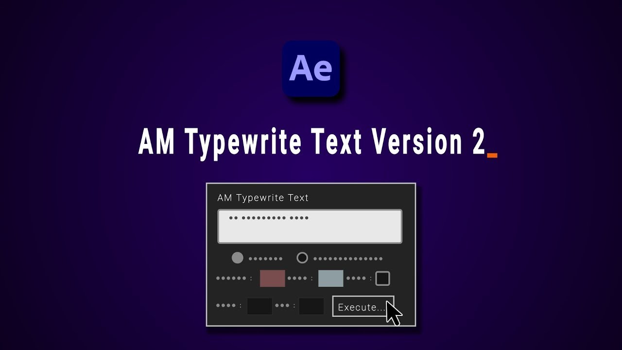 AM Typewrite Text 2 for After Effects - YouTube