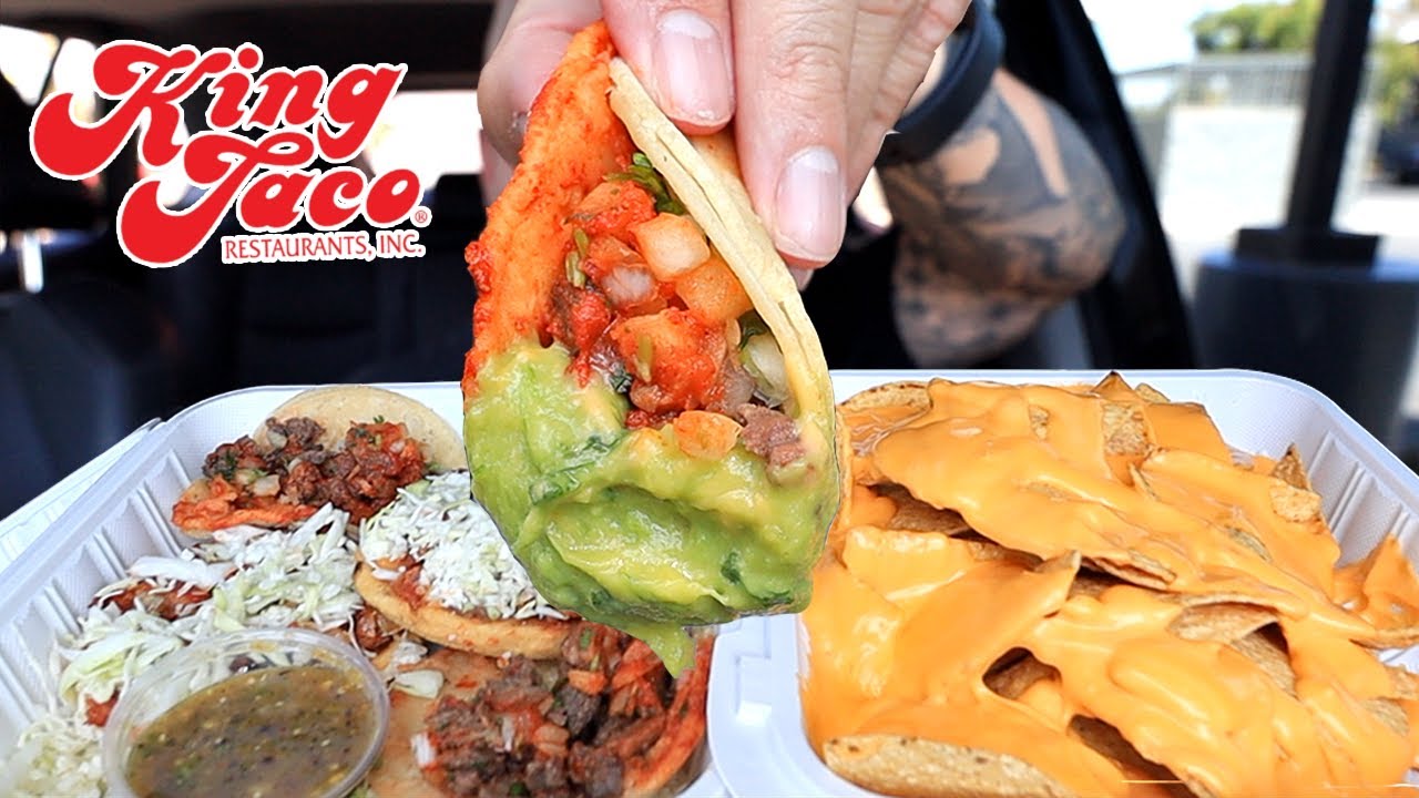 EATING KING TACO CARNE ASADA TACOS, AL PASTOR SOPE & CHEESY NACHOS ...