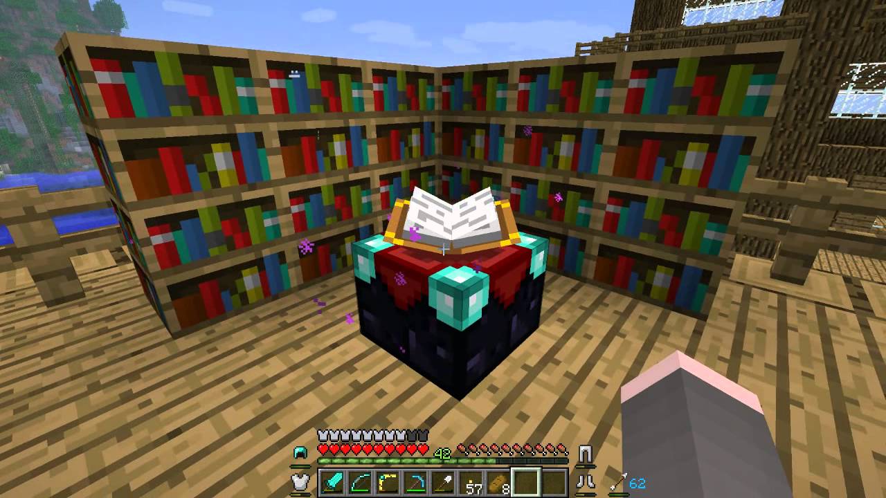 Minecraft: Hexxit Modpack - Episode 5 - Enchanting! - YouTube