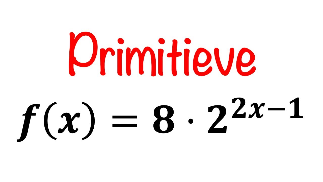 Primitieve van een exponentiële functie - YouTube