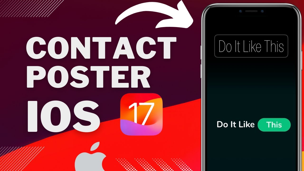 How To Use Contact Poster iOS 17 - YouTube